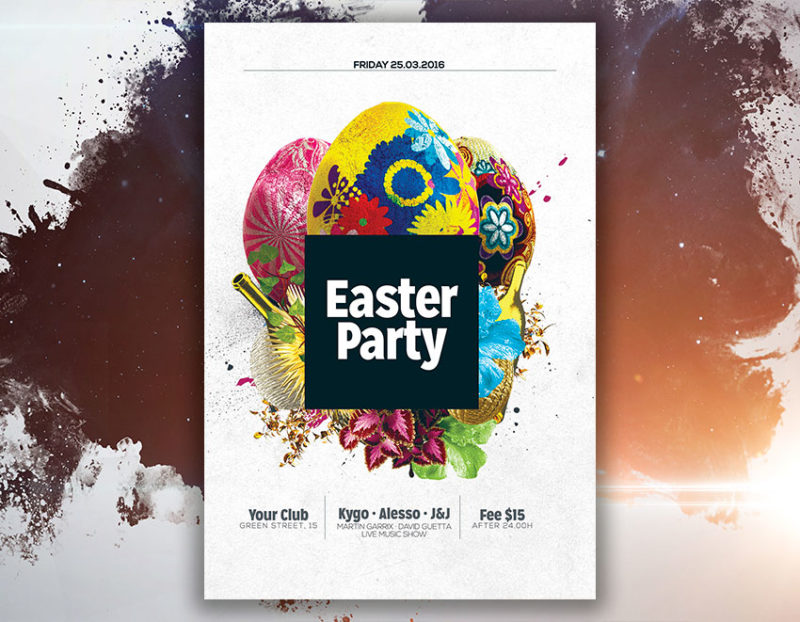 Easter Party Flyer Template - Flyer Templates - Graphicfy