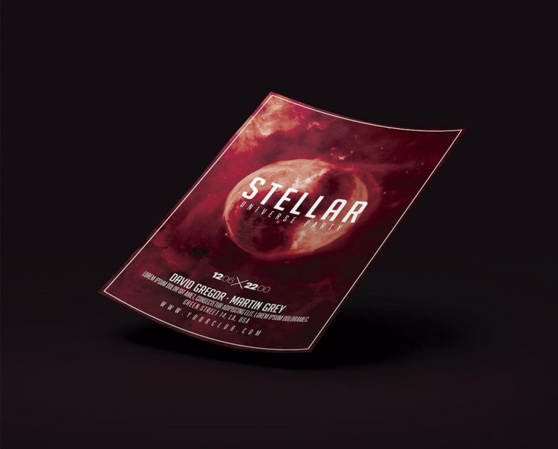 Space Flyer Template PSD - Graphicfy Flyer Templates