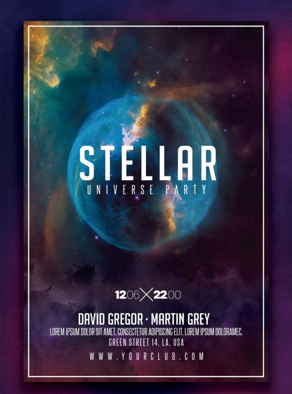 Space Flyer Template PSD - Graphicfy Flyer Templates