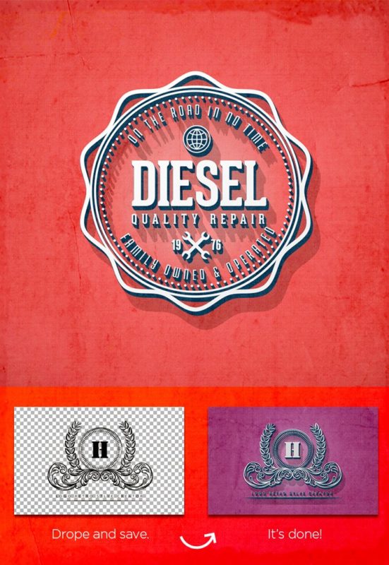 Retro Logo Generator 3D Effect - Graphicfy Addons