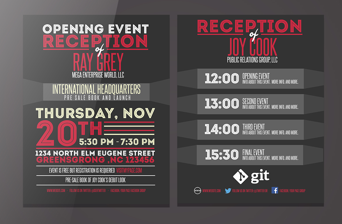 Event Program Template PSD Graphicfy Brochures