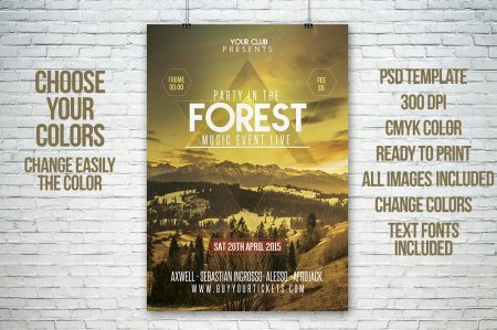 Forest Flyer Template PSD - Graphicfy Market Flyers