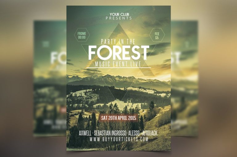 Forest Flyer Template PSD - Graphicfy Market Flyers
