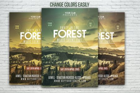 Forest Flyer Template PSD - Graphicfy Market Flyers