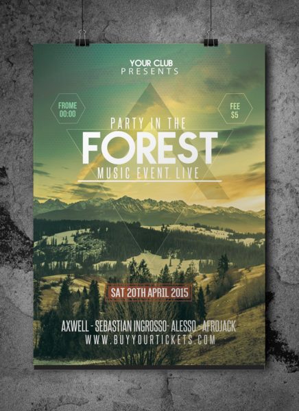 Forest Flyer Template PSD - Graphicfy Market Flyers
