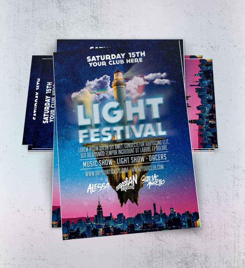 Light Flyer Template - Graphicfy