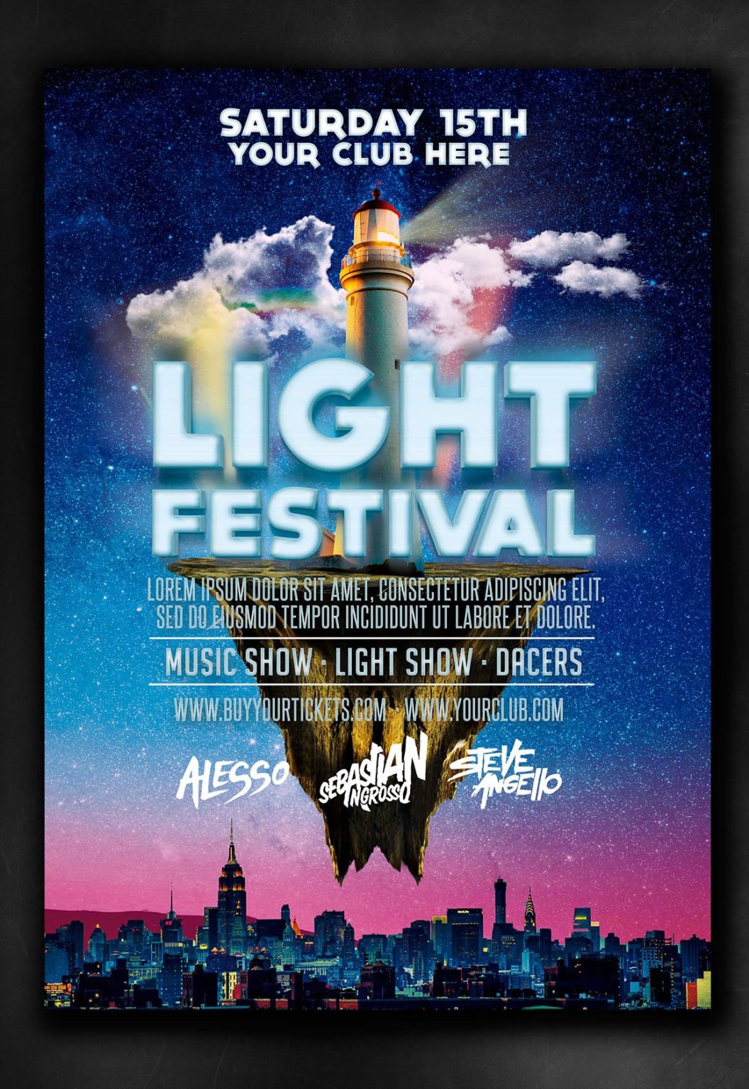 Light Flyer Template - Graphicfy