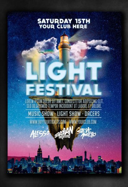 Light Flyer Template - Graphicfy