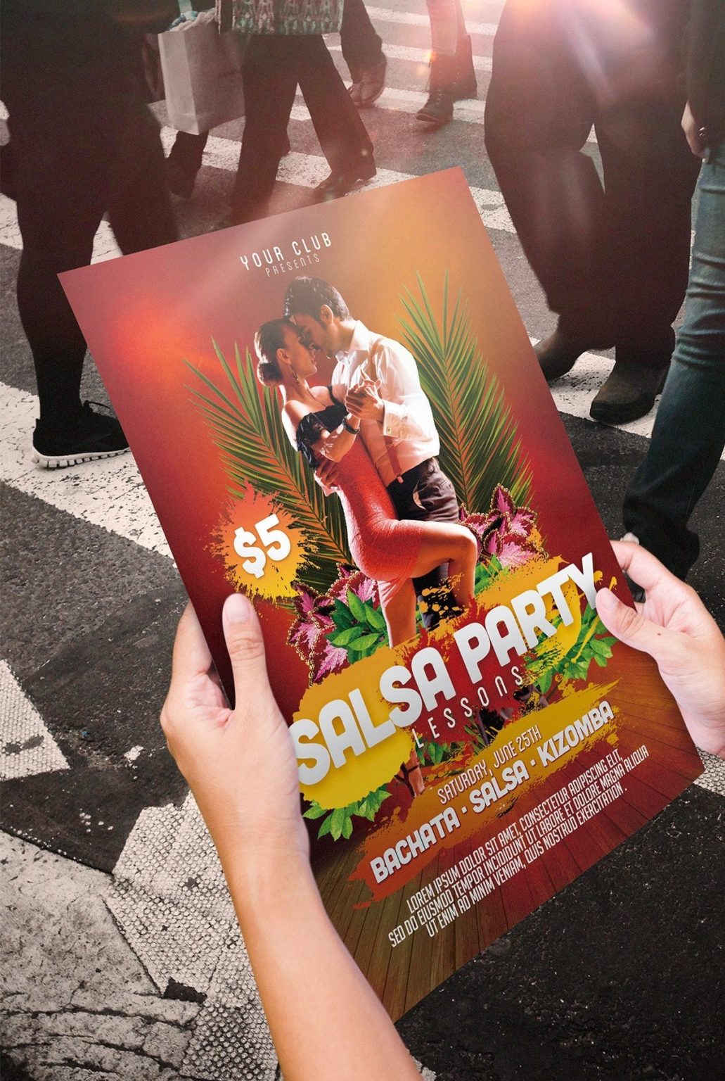 Salsa Flyer Template PSD - Graphicfy