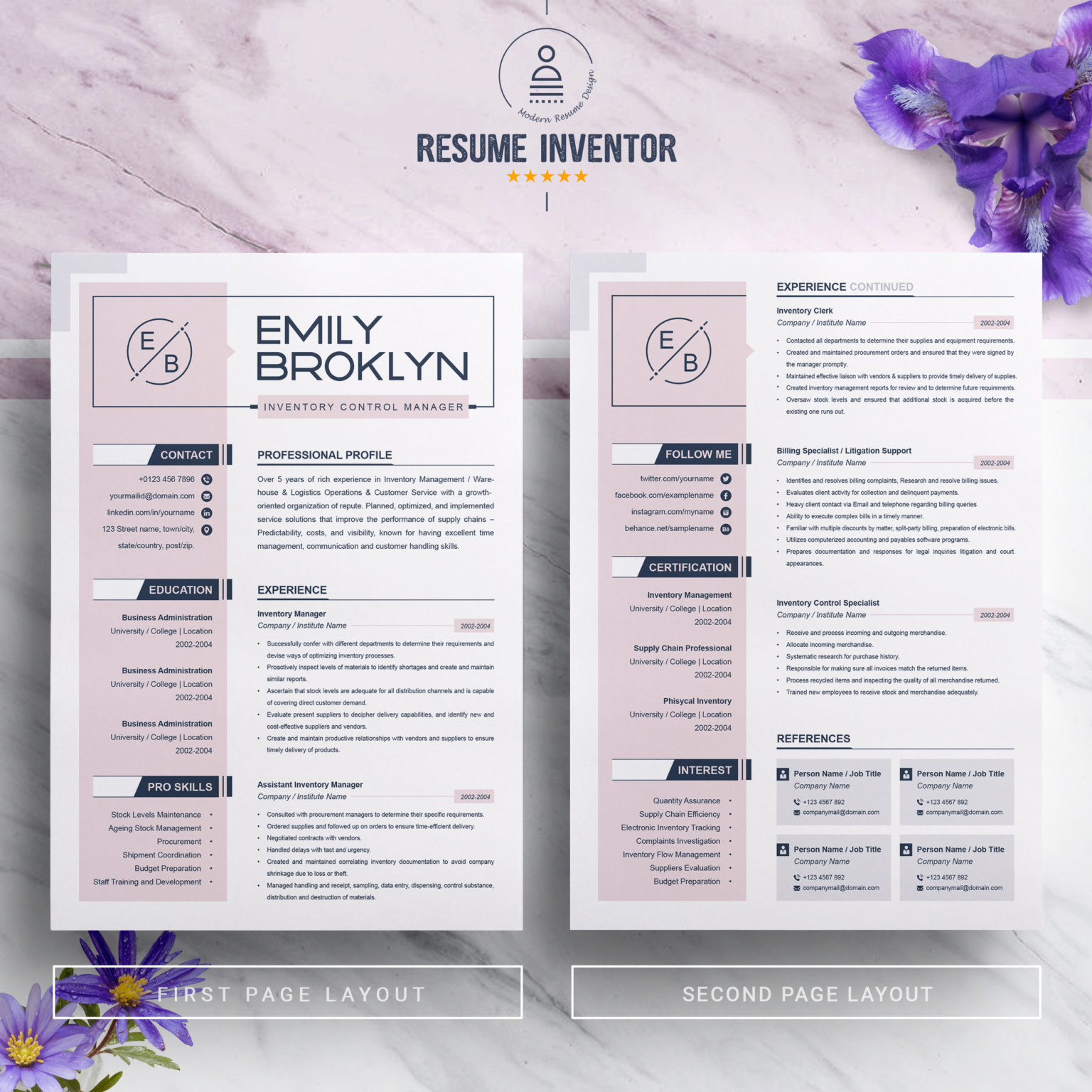 Modern and Creative Resume Template - Graphicfy