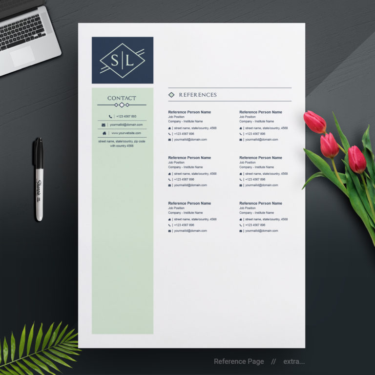 Professional, Modern Resume Design Template for Word & Pages - Graphicfy