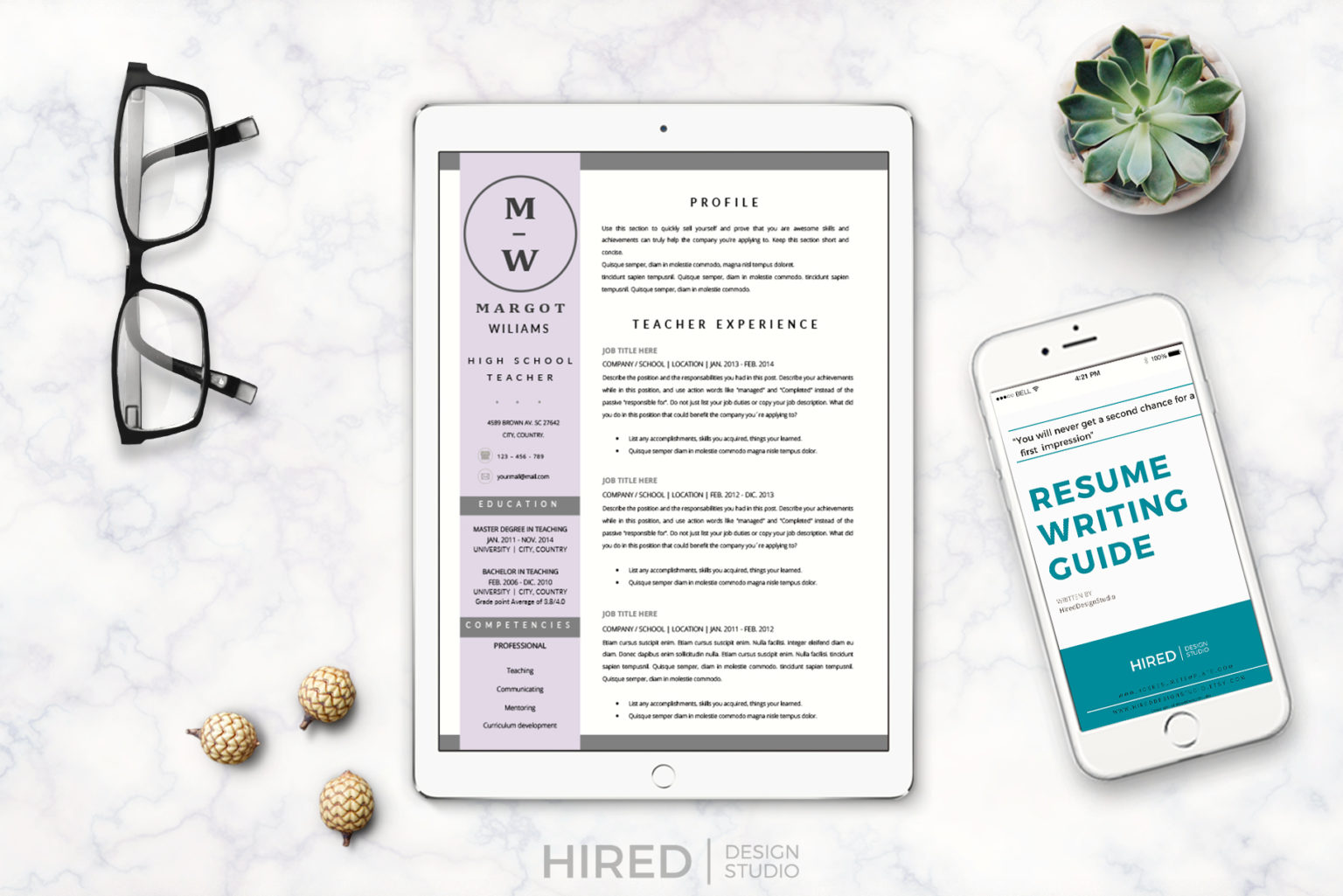 Resume for Educator. Modern Teacher Resume with Cover Letter - Graphicfy