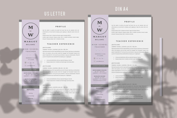 Resume for Educator. Modern Teacher Resume with Cover Letter - Graphicfy