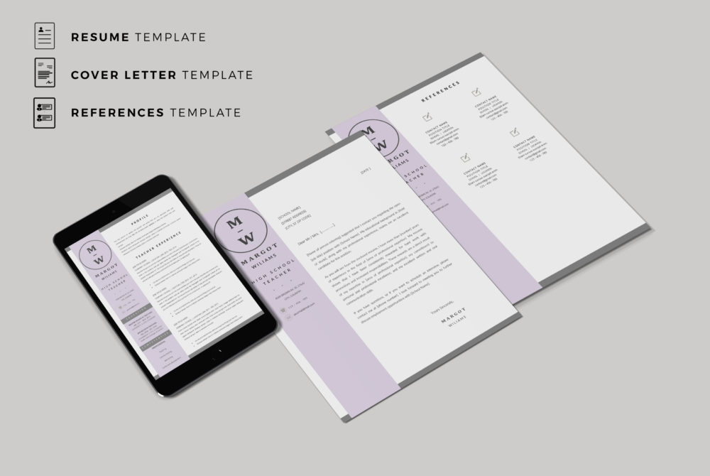 Resume for Educator. Modern Teacher Resume with Cover Letter - Graphicfy