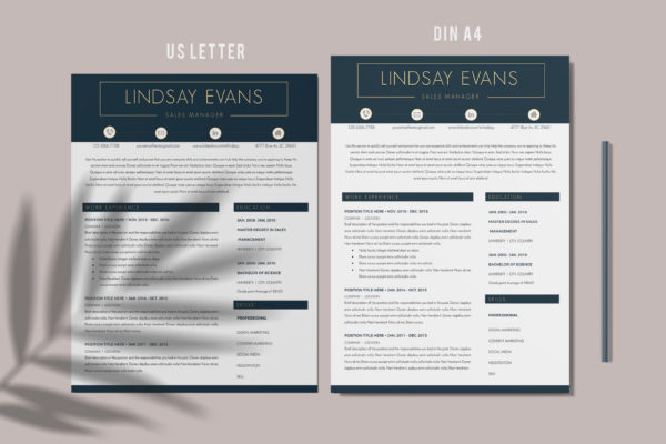 Professional Resume CV Bundle, Cover Letter, Reference Sheet - Graphicfy