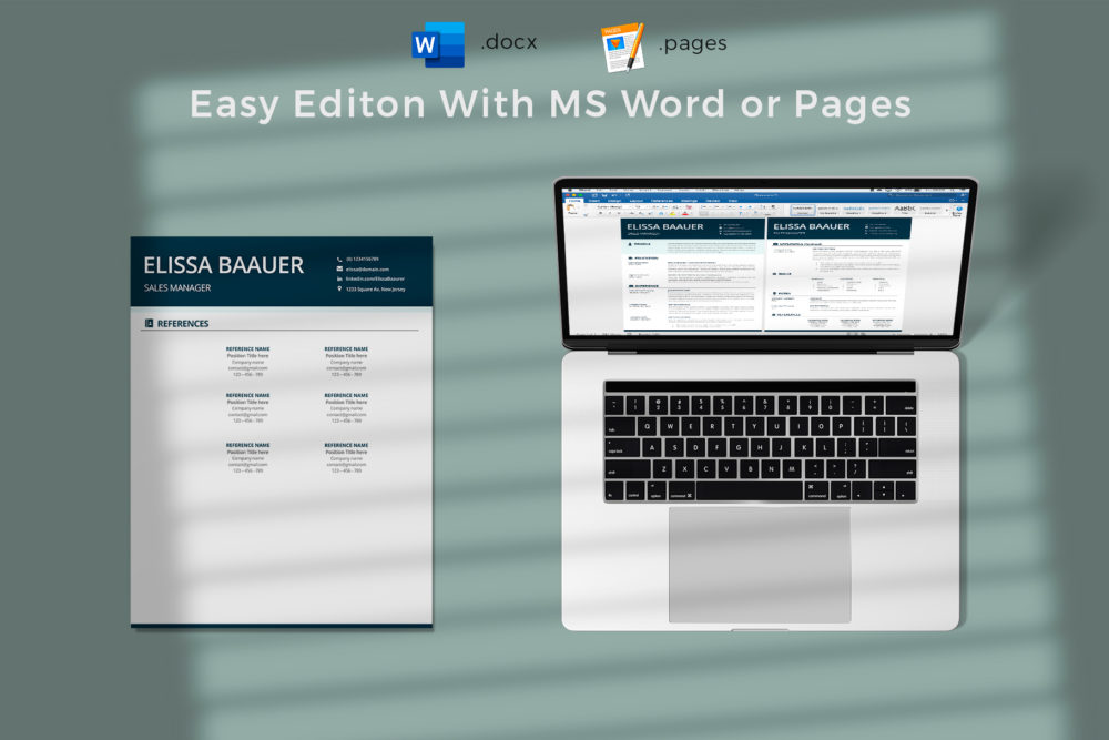 Professional Resume Cv Biodata Template For Ms Word Or Pages Graphicfy