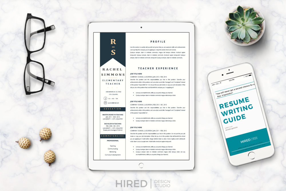 Elementary Teacher Resume. Teacher CV Format & Cover Letter - Graphicfy
