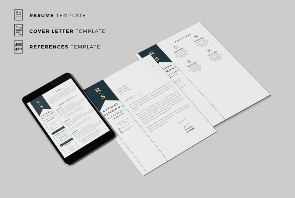 Elementary Teacher Resume. Teacher CV Format & Cover Letter - Graphicfy