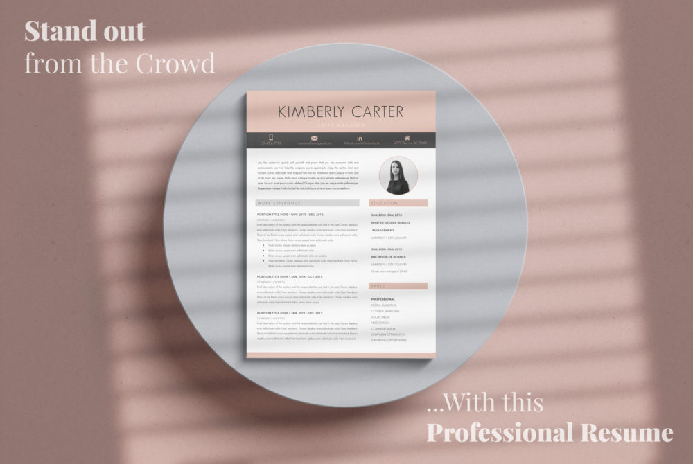 College Student Resume Template, Modern CV for New Graduates - Graphicfy