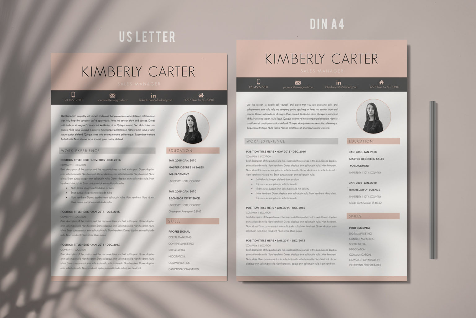 College Student Resume Template, Modern CV for New Graduates - Graphicfy