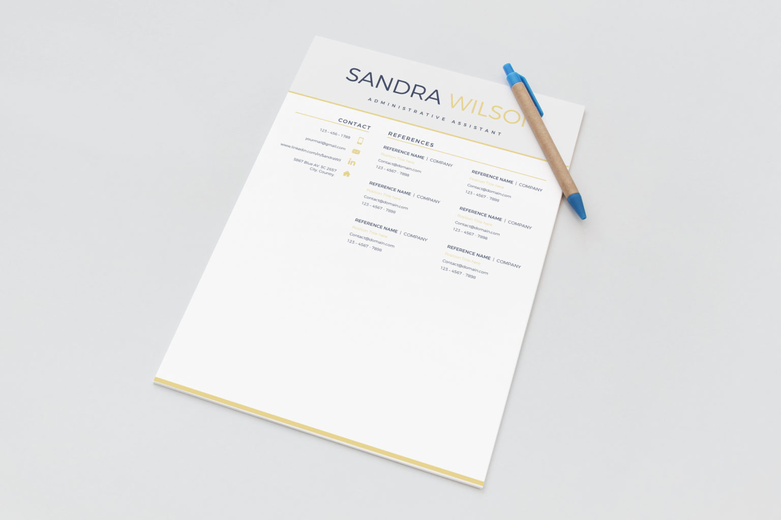 Professional Resume Template Bundle 3 in 1. Perfect CV Pack - Graphicfy