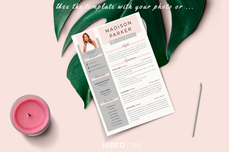 Marketing Resume Sample. Creative CV Template & Cover Letter - Graphicfy