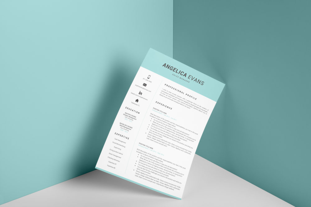 Modern Resume Template and Cover Letter. Editable CV Format - Graphicfy