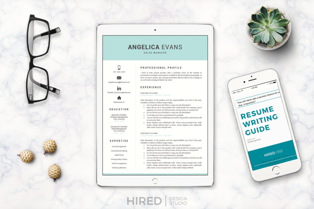 Modern Resume Template and Cover Letter. Editable CV Format - Graphicfy