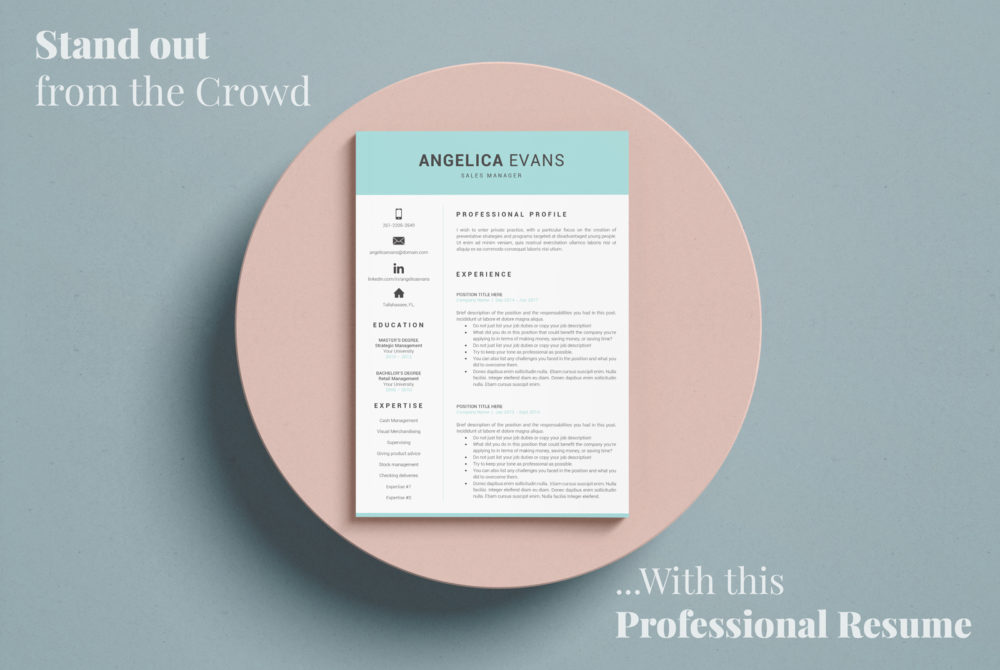 Modern Resume Template and Cover Letter. Editable CV Format - Graphicfy
