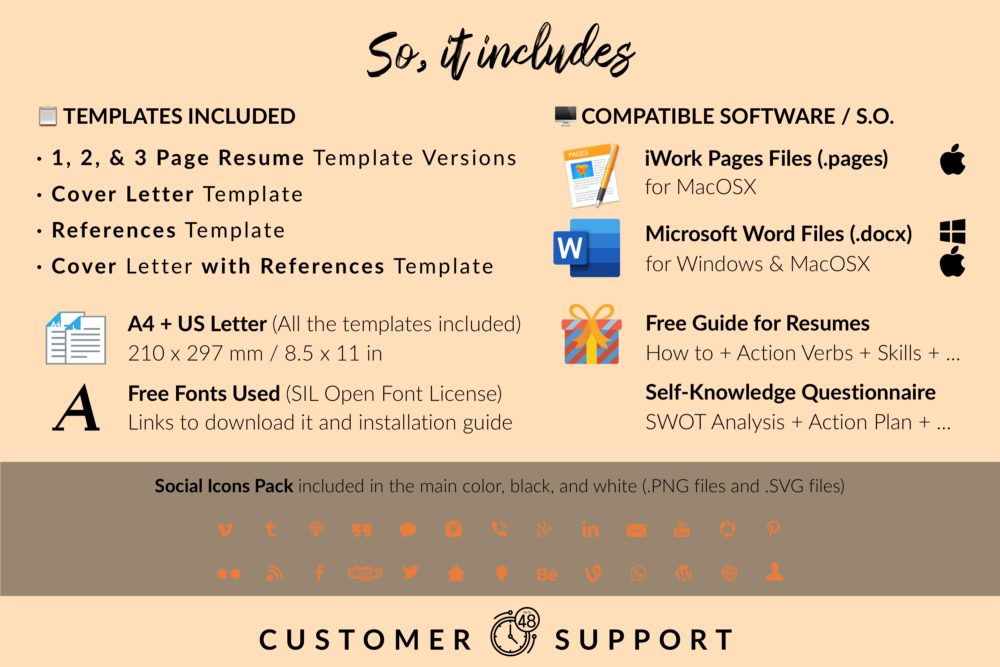 Teacher Resume Template for Microsoft Word & Apple Pages - Graphicfy