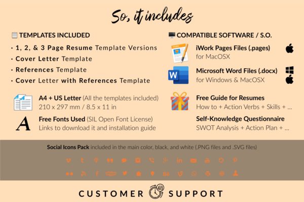 Teacher Resume Template for Microsoft Word & Apple Pages - Graphicfy