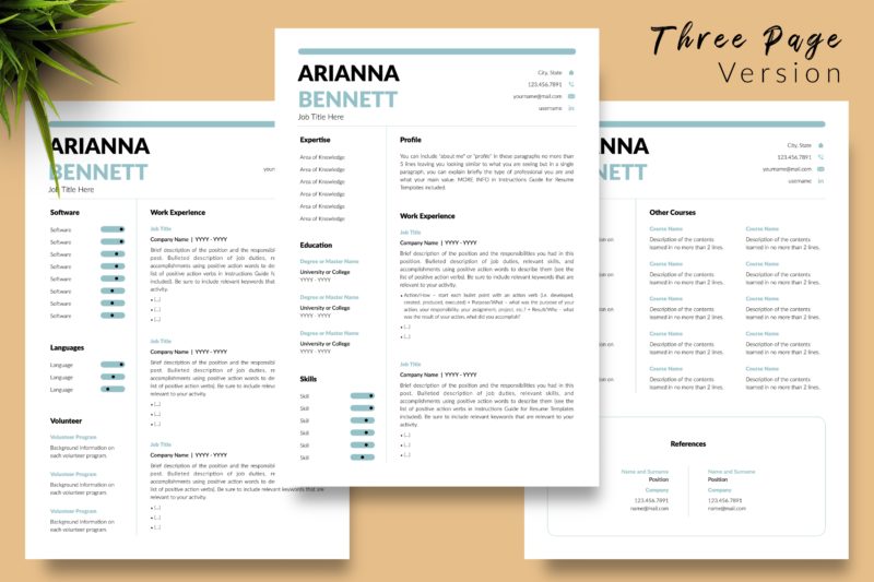 Perfect Resume Template for Microsoft Word & Apple Pages - Graphicfy