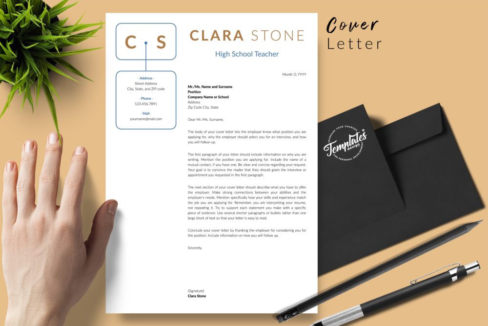 Creative Teacher Resume for Microsoft Word & Apple Pages - Graphicfy