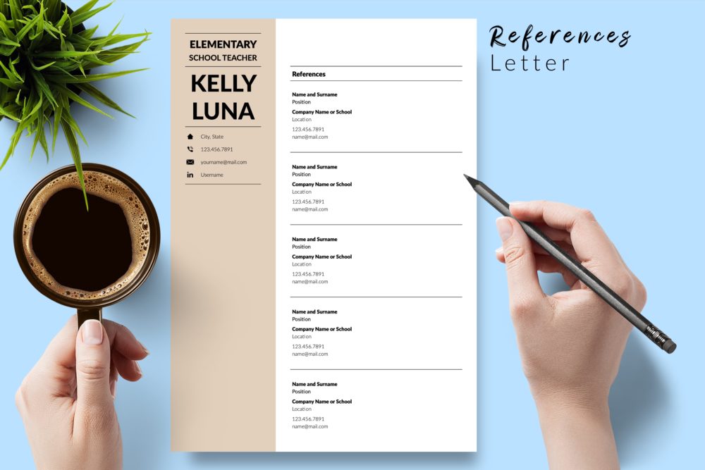 Modern Teacher Resume for Microsoft Word & Apple Pages - Graphicfy