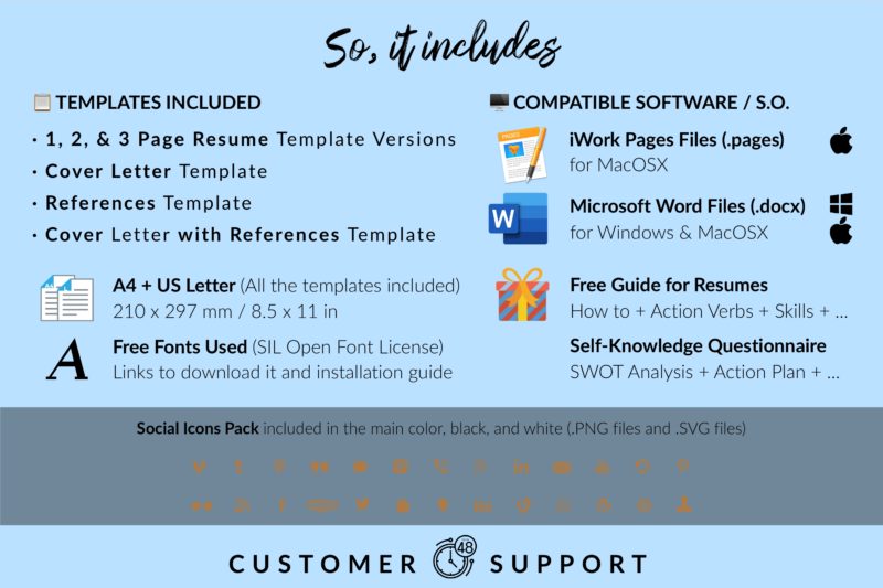 Modern Teacher Resume for Microsoft Word & Apple Pages - Graphicfy