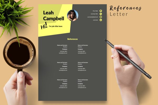 Creative Dark Resume Format for Microsoft Word & Apple Pages - Graphicfy