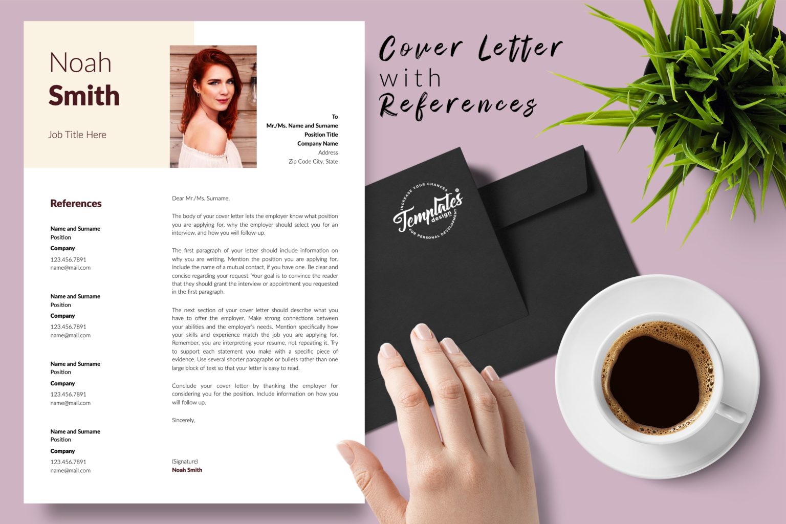 Sophisticated CV Design for Microsoft Word & Apple Pages - Graphicfy