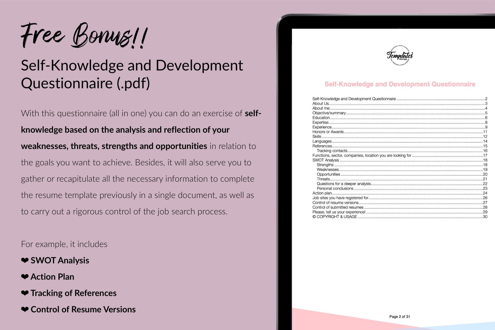 Sophisticated CV Design for Microsoft Word & Apple Pages - Graphicfy