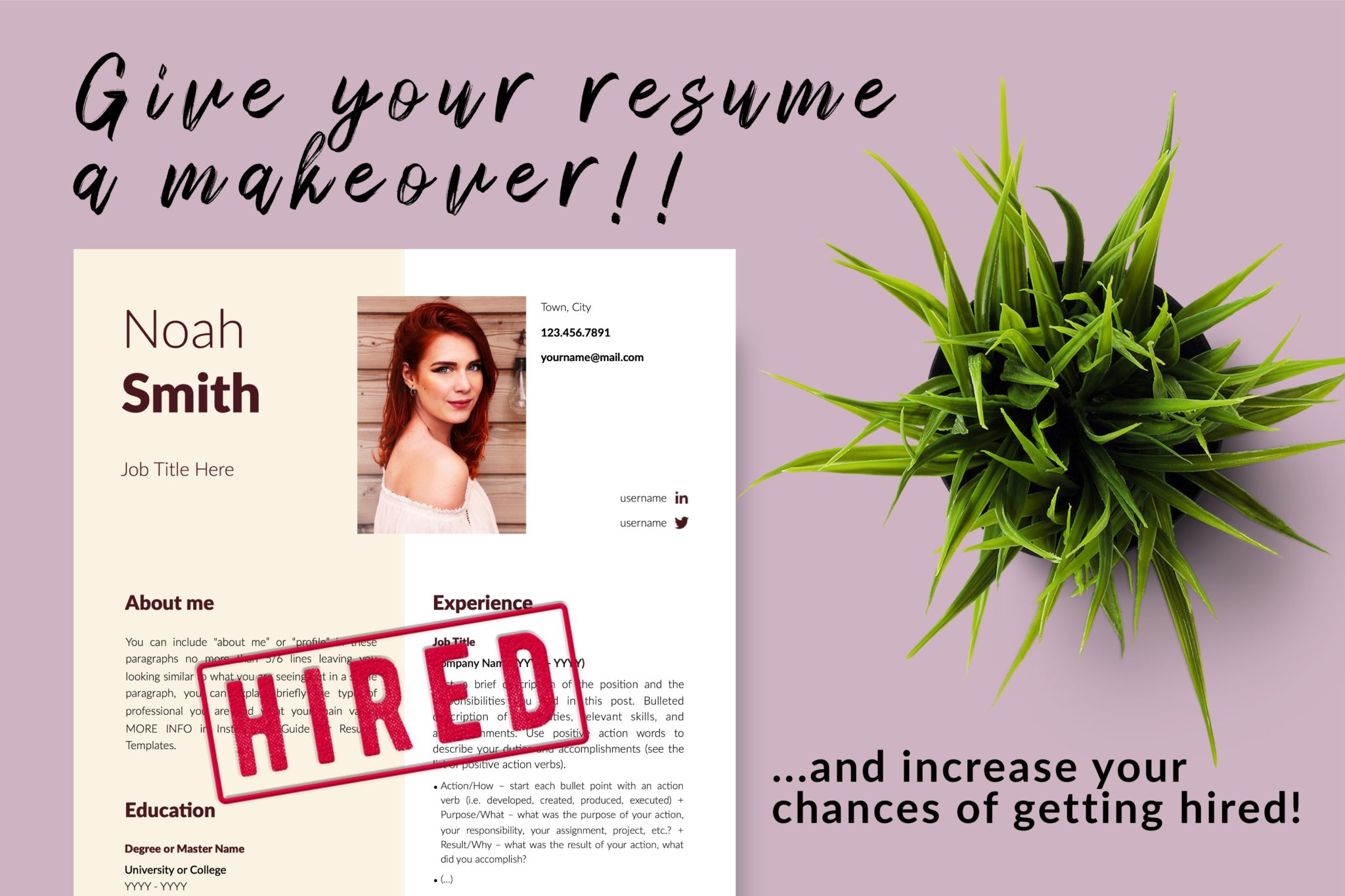 Sophisticated CV Design for Microsoft Word & Apple Pages - Graphicfy