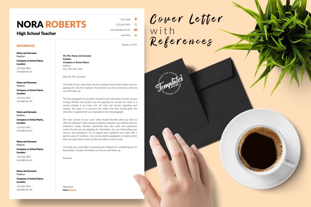Teacher CV Template for Microsoft Word & Apple Pages - Graphicfy