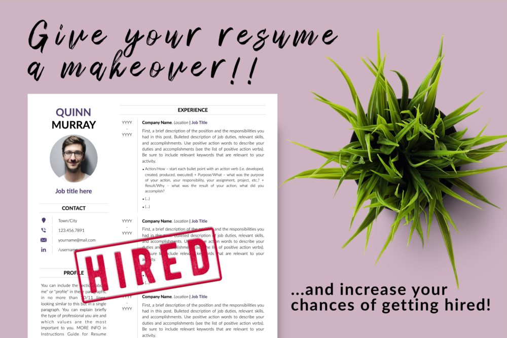Modern Resume Design for Microsoft Word & Apple Pages - Graphicfy