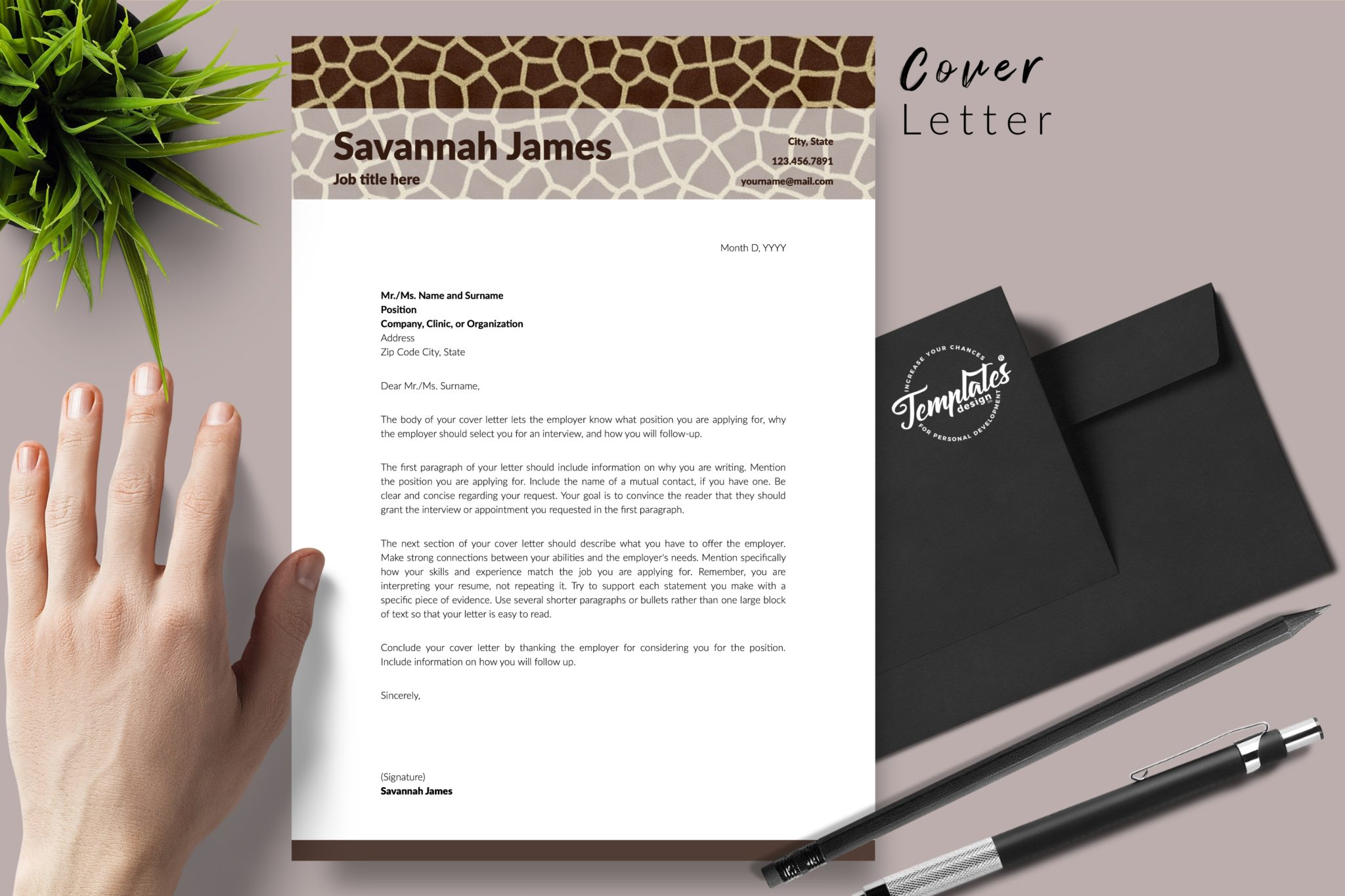 Zoologist Resume Template for Microsoft Word & Apple Pages - Graphicfy