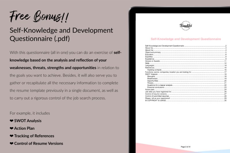 Zoologist Resume Template for Microsoft Word & Apple Pages - Graphicfy