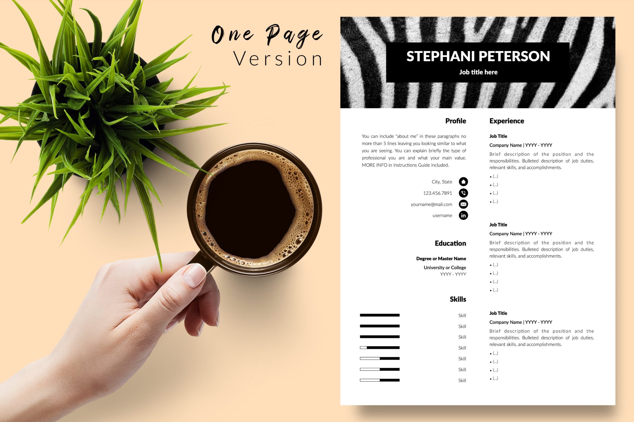 Animal Care CV Template for Microsoft Word & Apple Pages - Graphicfy