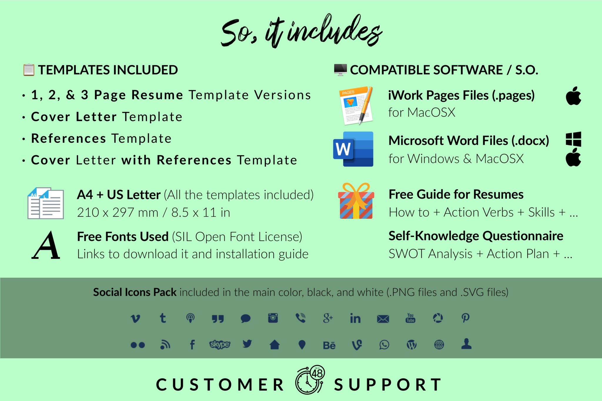Geometric Pattern CV Format for Microsoft Word & Apple Pages - Graphicfy