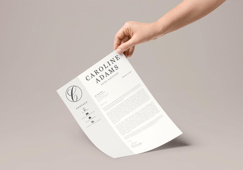 Creative Sales Assistant Resume, CV Template for Microsoft Word and Mac ...