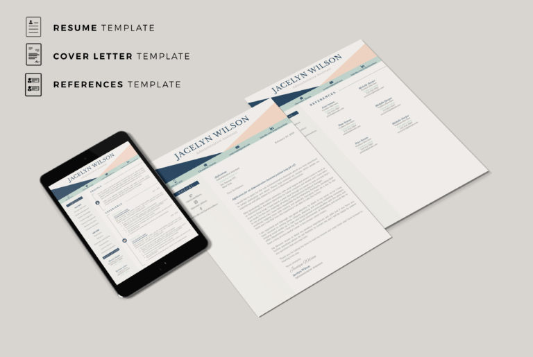 Modern Corporate Resume Layout and Matching Cover Letter format and ...