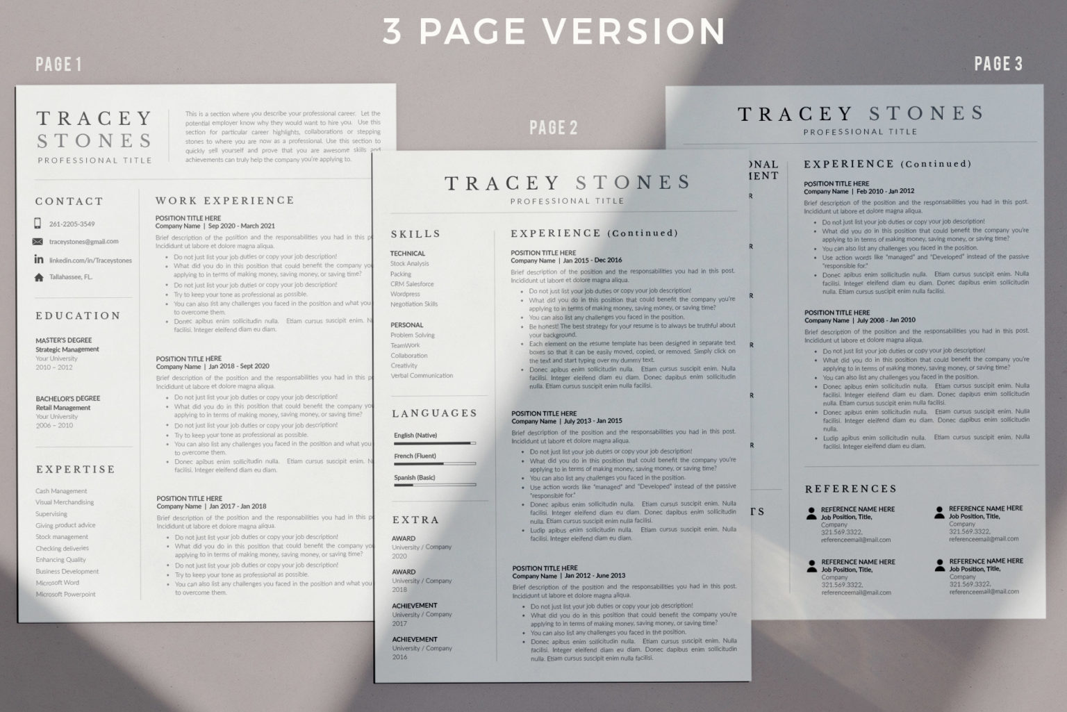 Easy Resume Template and Cover Letter format. Easy edition Resume ...