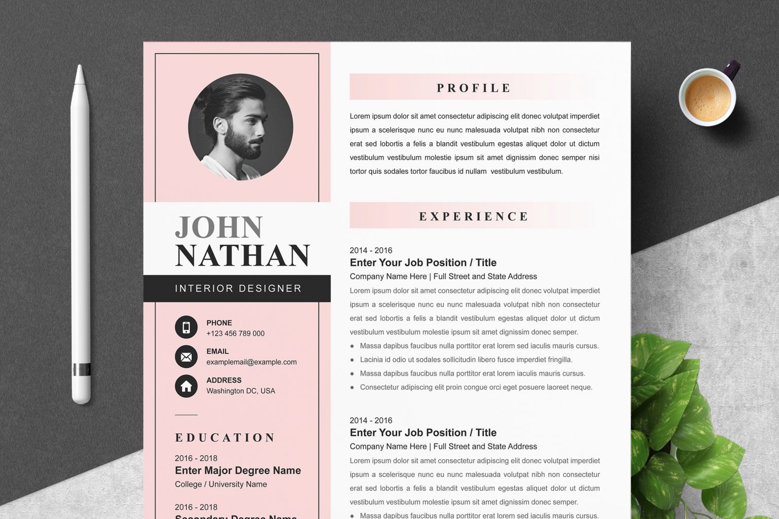 Modern and Creative Resume Template - Graphicfy