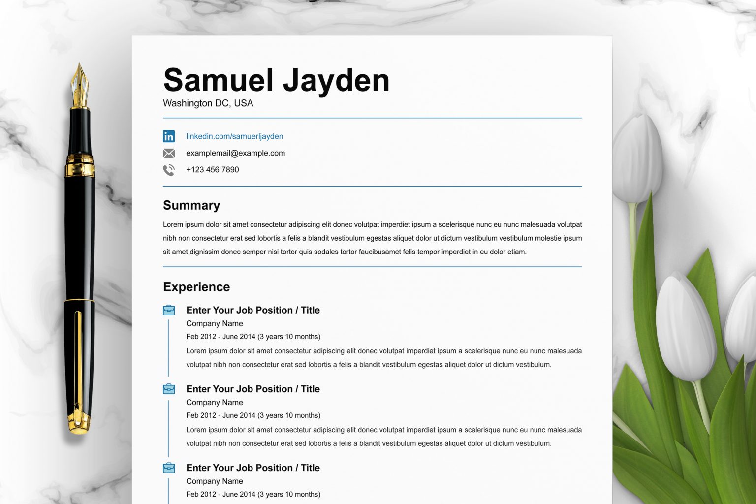Modern and Creative Resume Template - Graphicfy